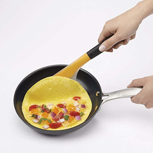 OXO Good Grips Small Flip and Fold Silicone Omelet Turner, Yellow/Black