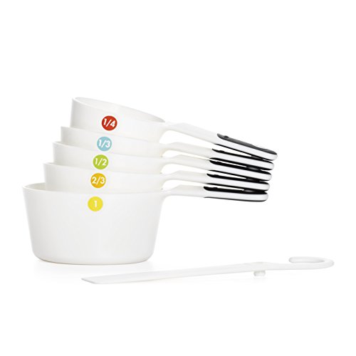 OXO Good Grips 6-Piece Plastic Measuring Cups- White, 5 Count(Pack of 1)