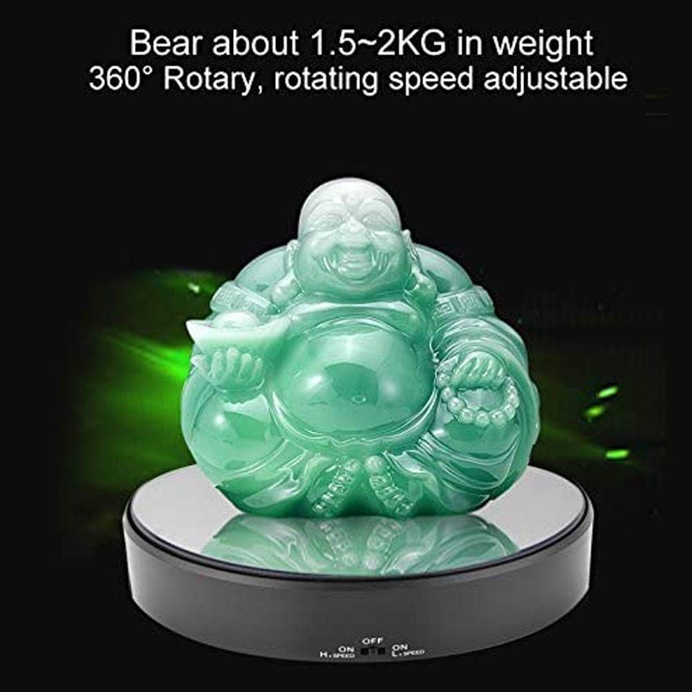 Mirror Surface 360°Rotating Mirrored Display Stand Turntable Show Case for Display Jewelry, Watch, Digital Product,3D and Collectibles 1.5~2KG Load Bearing