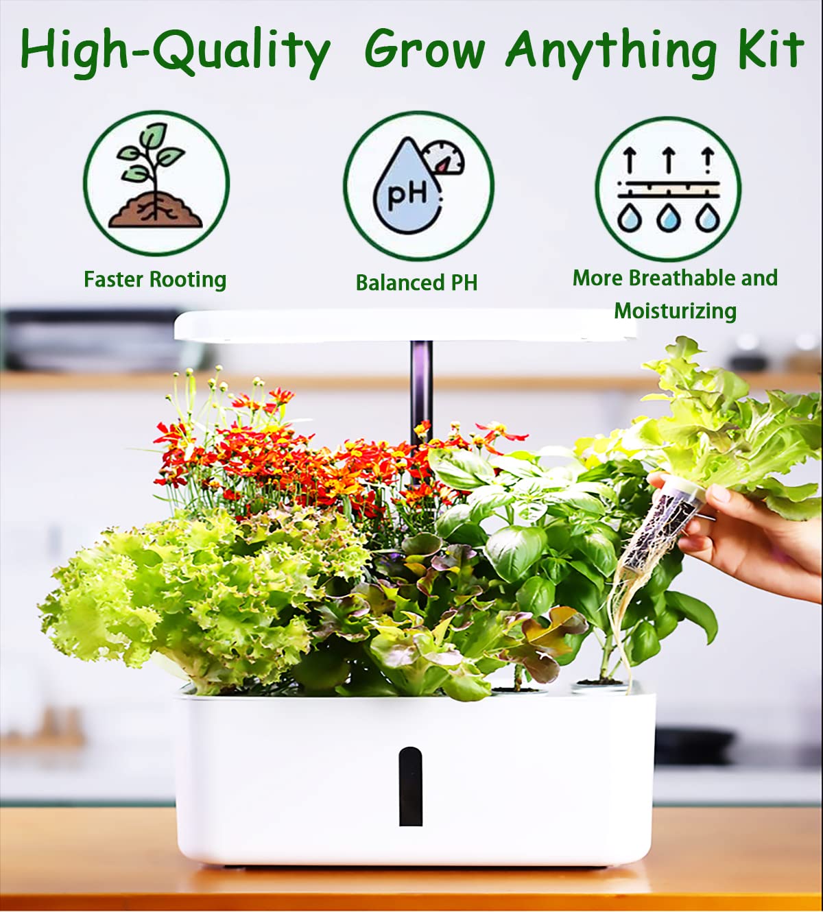 151 Pcs Seed Pod Kit for Hydroponic Growing System, Grow Anything Kit with 50 Pieces Replacement Grow Sponges,24 Grow Baskets, 24 Grow Domes(Not Include Seeds)