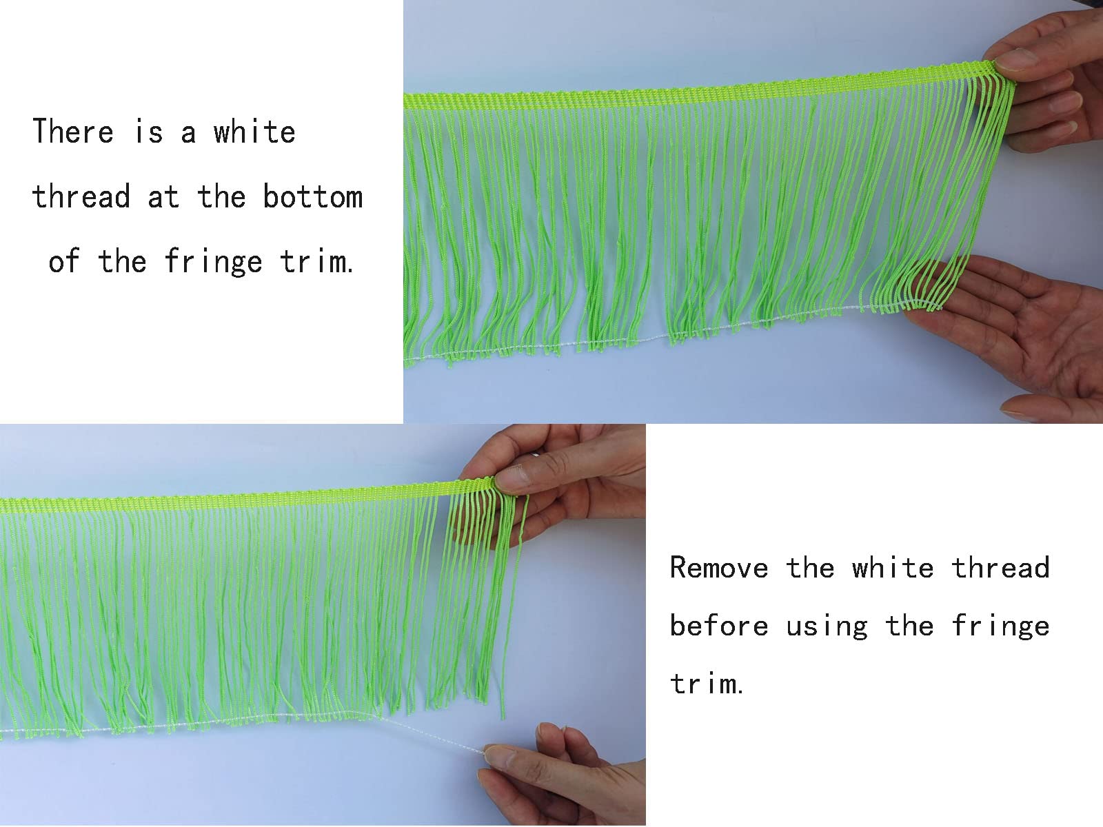 MONIDOOR Chainette Fringe Trim 6 Inch 10 Yards Tassel Fringe Trim for Sewing Craft DIY Decoration(918 Dark Brown)