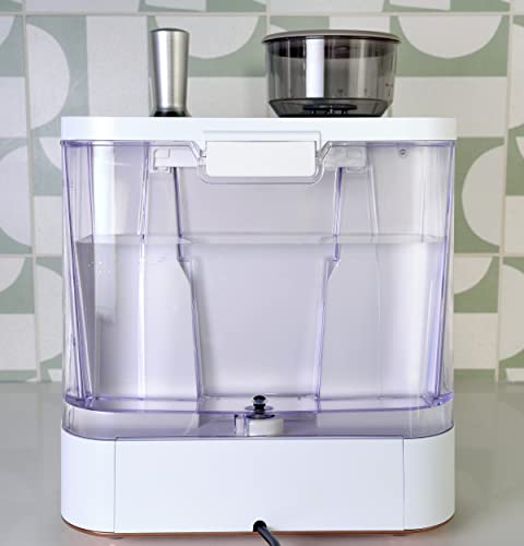 Café Bellissimo Semi Automatic Espresso Machine + Milk Frother | WiFi Connected, Smart Home Kitchen Essentials | Built-In Bean Grinder, 15-Bar Pump & 95-Ounce Water Reservoir | Matte White