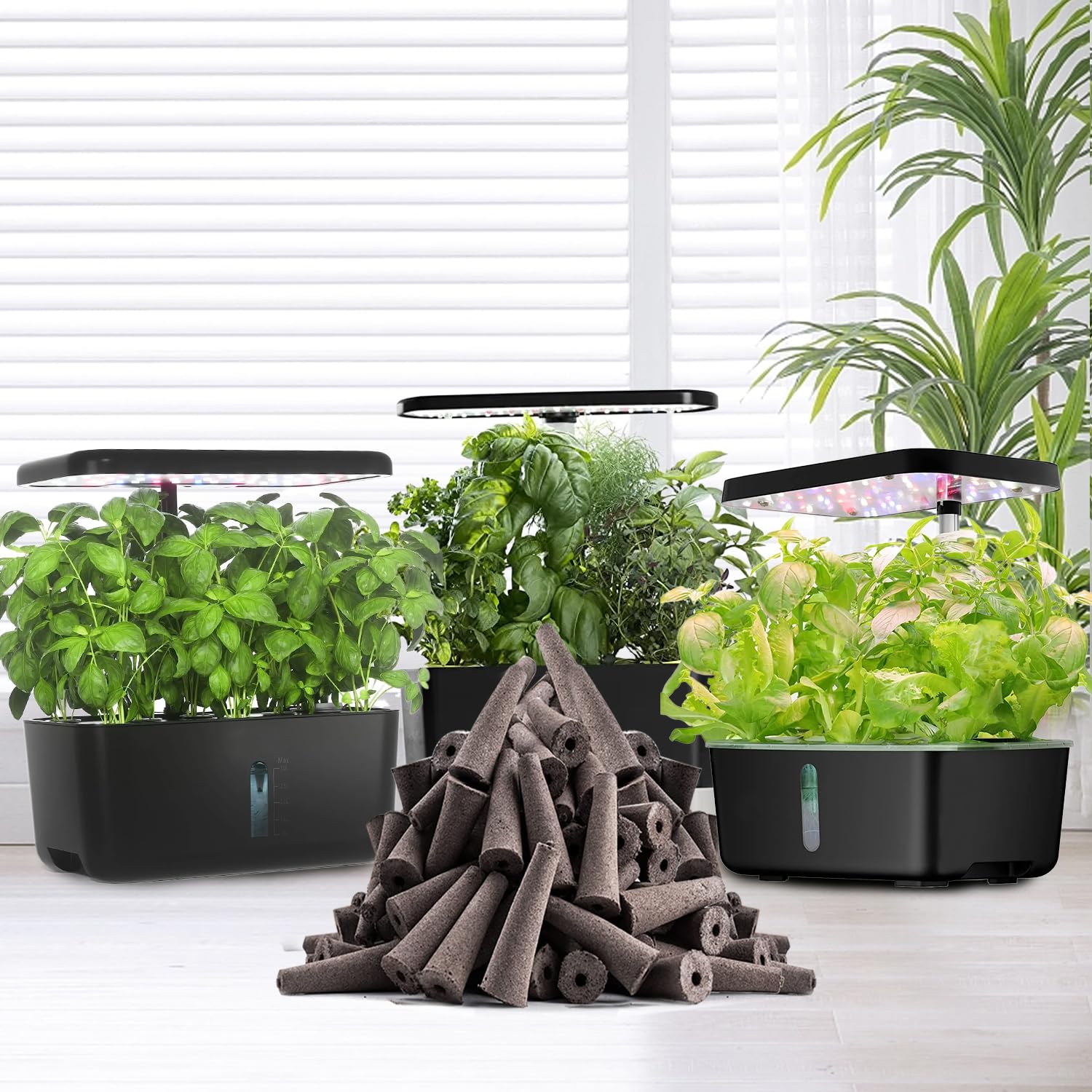 100pcs Grow Sponges, Replacement Indoor Hydroponic Sponges Seed Pods Compatible with Aerogarden, Plant Seed Starters Sponges for Hydroponic Growing System