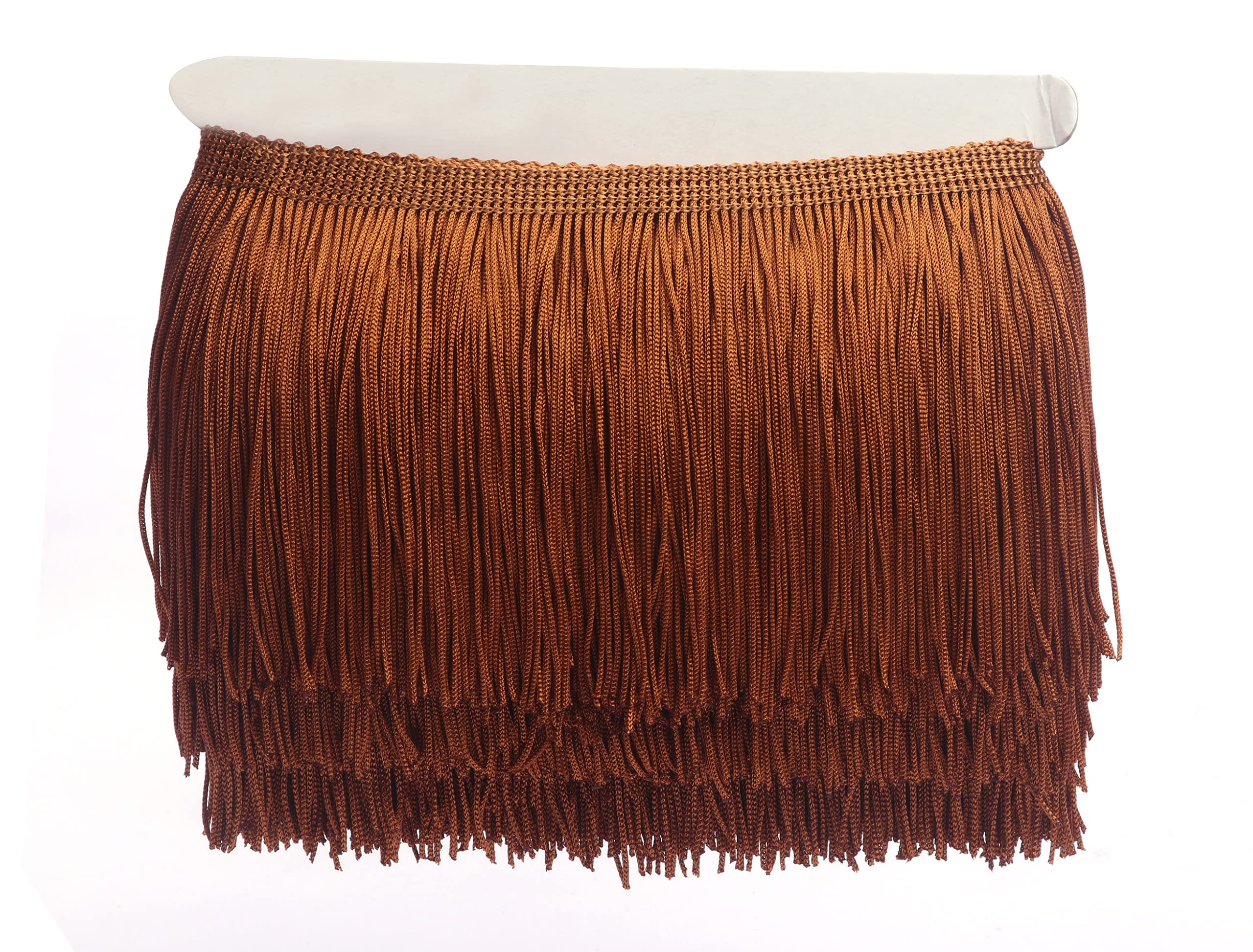 YYCRAFT 10 Yards 6 Inch Wide Tassel Curtain Fringe Trim by The Yard for DIY Sewing Crafts Clothing Curtains Decoration-Brown