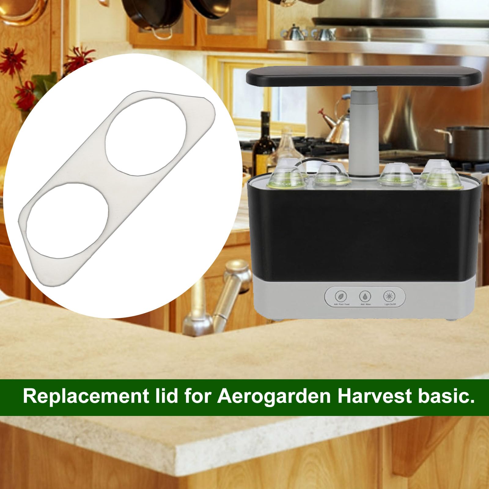 PIAOLGYI Replacement Water Reservoir Cover Lid for AeroGarden Harvest,Water Cap Pod Converter Compatible with Aerogarden Harvest Basic