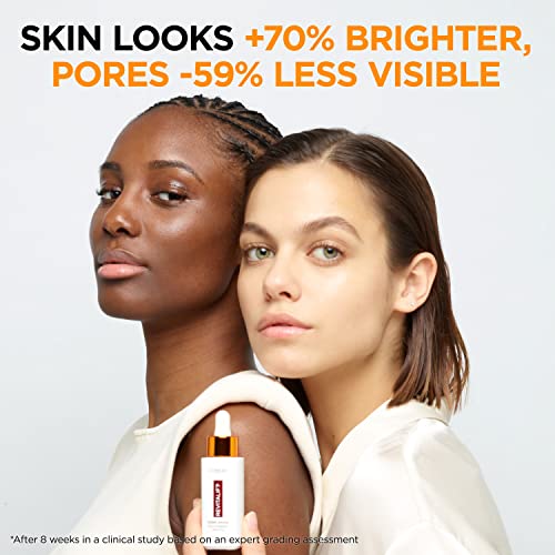 L'Oreal Paris Revitalift 12% Pure Vitamin C Serum, Vitamin E, Salicylic Acid, Moisturizing, Smoothing & Brightening, Non Greasy + Moisturizer Sample