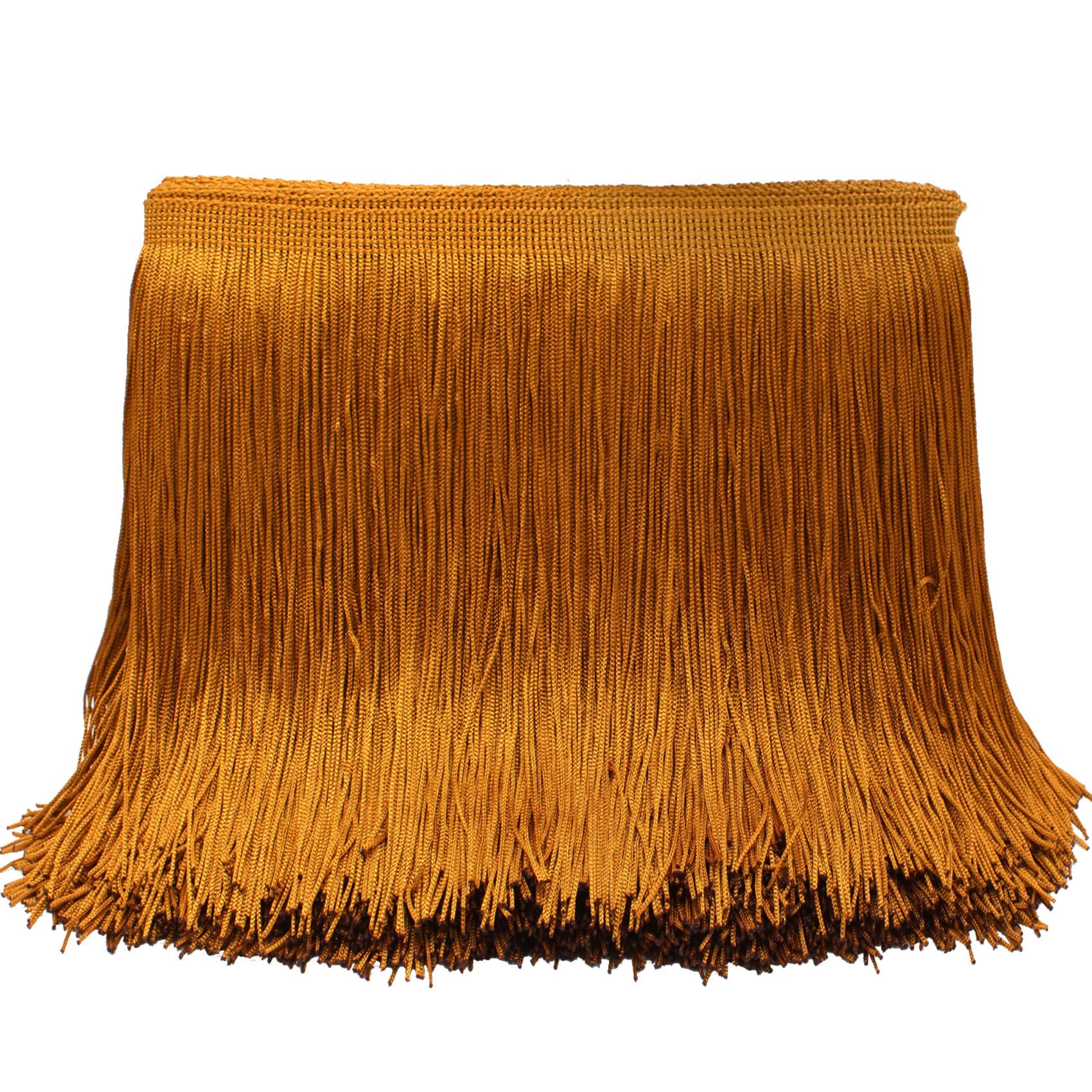 Dortrue 10 Yards of 8" Brown Fringe Trim Tassel Sewing Trim for Clothes Accessories Latin Wedding Dress DIY Lamp Shade Decoration