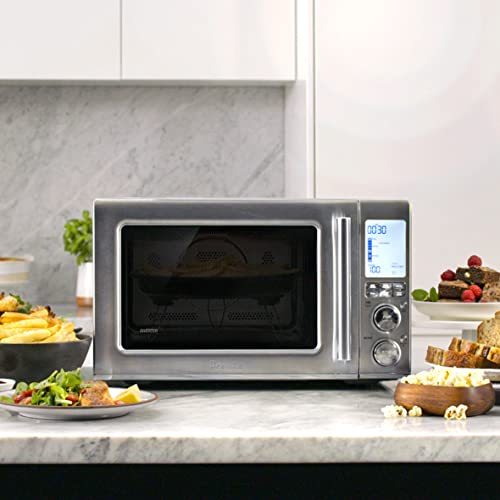 Breville Combi Wave 3-in-1 Microwave, Air Fryer, and Toaster Oven, Brushed Stainless Steel, BMO870BSS1BUC1