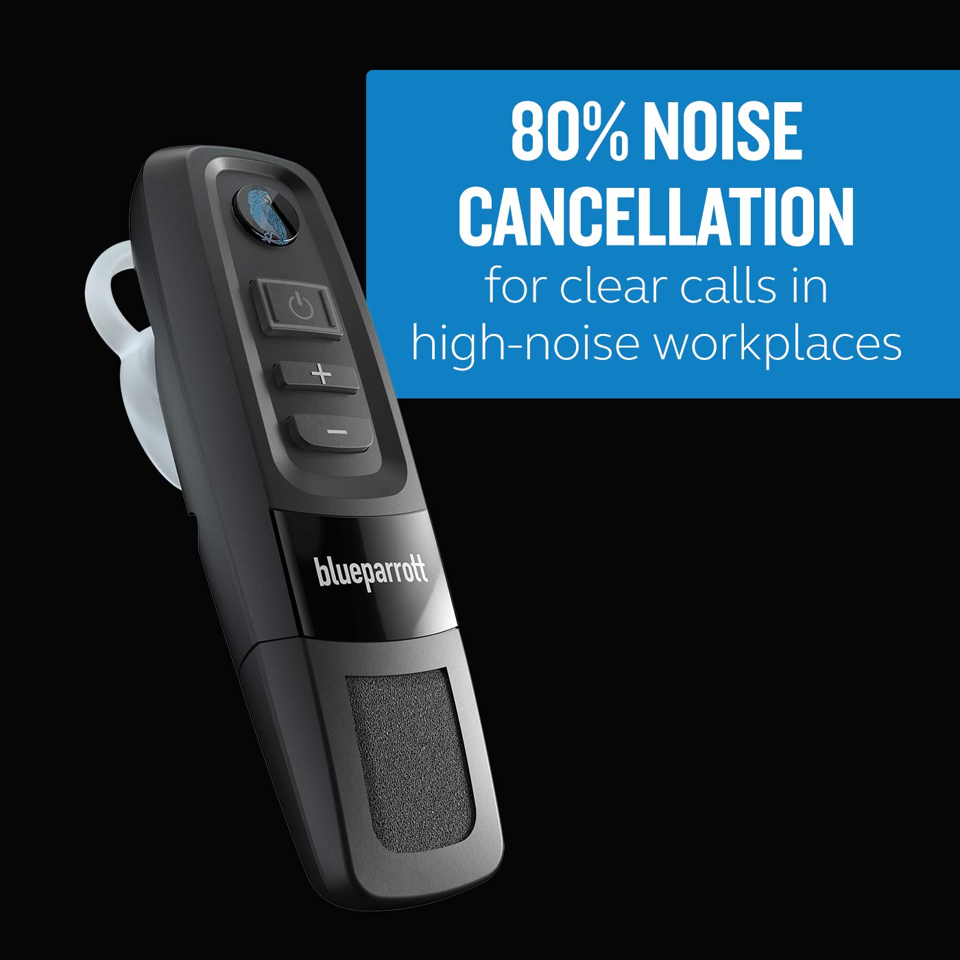 BlueParrott C300-XT Noise Canceling Bluetooth Headset β Hands-Free Wireless Headset, Perfect For High-Noise Environments, Long Wireless Range with Superior Sound, IP65-Rated, Black