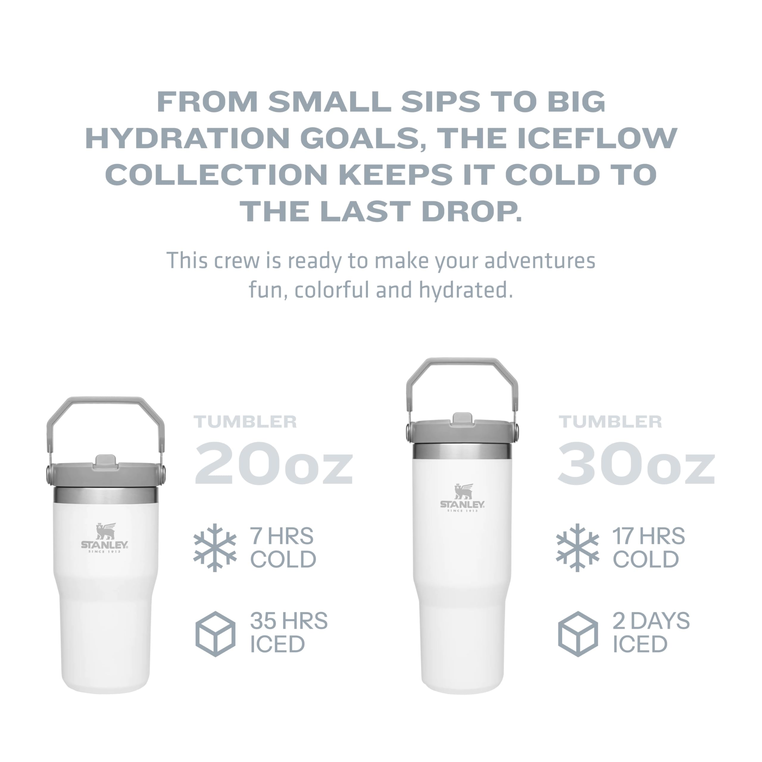 Stanley IceFlow Stainless Steel Tumbler with Straw - Vacuum Insulated Water Bottle for Home, Office or Car Reusable Cup Leak Resistant Flip Cold 12 Hours Iced 2 Days (Rose Quartz)