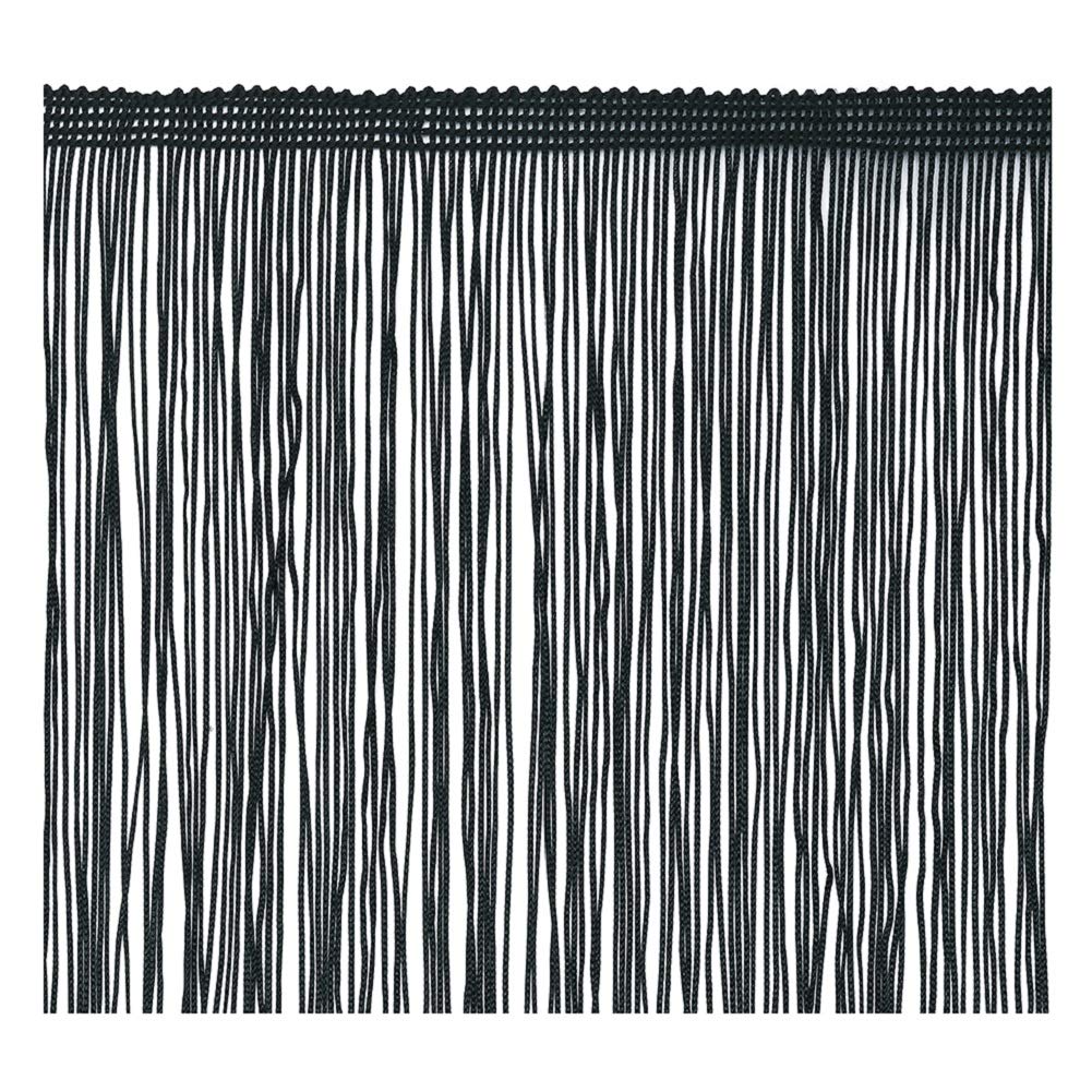 Fringe Trim Tassel 8 inch Wide 2 Yards Long for Clothes Accessories Latin Wedding Dress DIY Decoration (8in,Black)