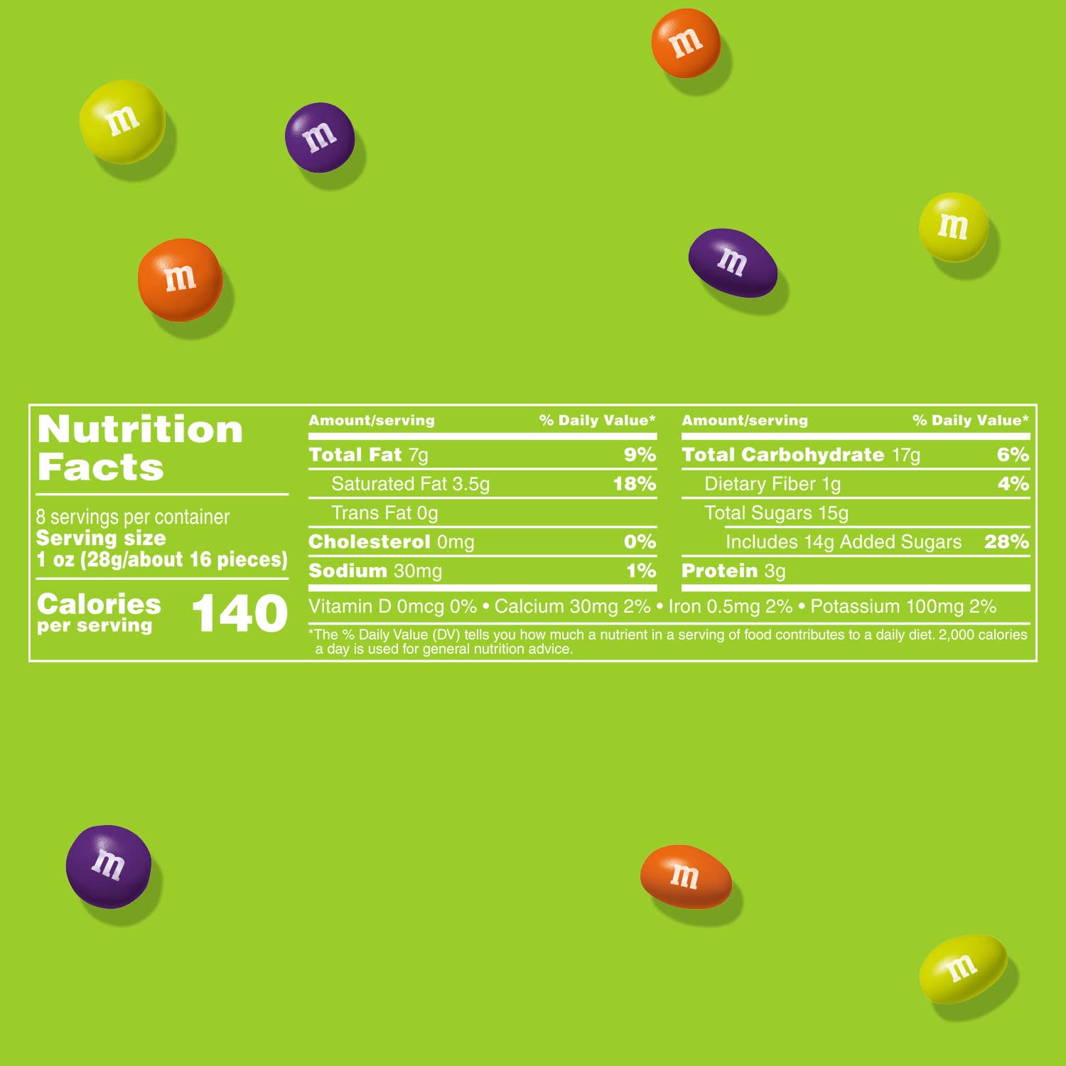 M&M'S Mad Scientist Mix Peanut, Peanut Butter & Milk Chocolate Assorted Halloween Candy, 8 oz Bag