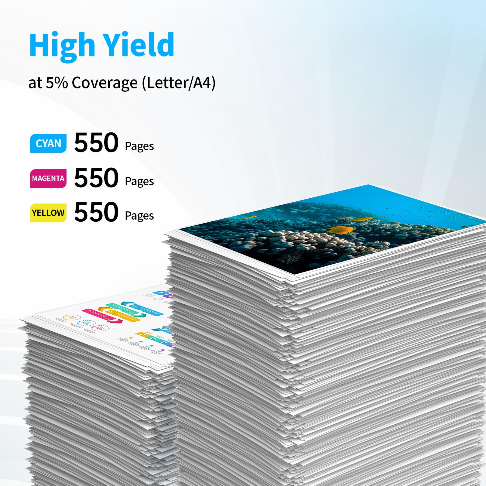EASYPRINT Compatible LC203XL LC201XL Ink Cartridges LC203 LC201 Used for MFC-J480DW MFC-J880DW MFC-J4420DW MFC-J680DW MFC-J885DW, (3 Cyan, 3 Magenta, 3 Yellow, Total 9-Pack)