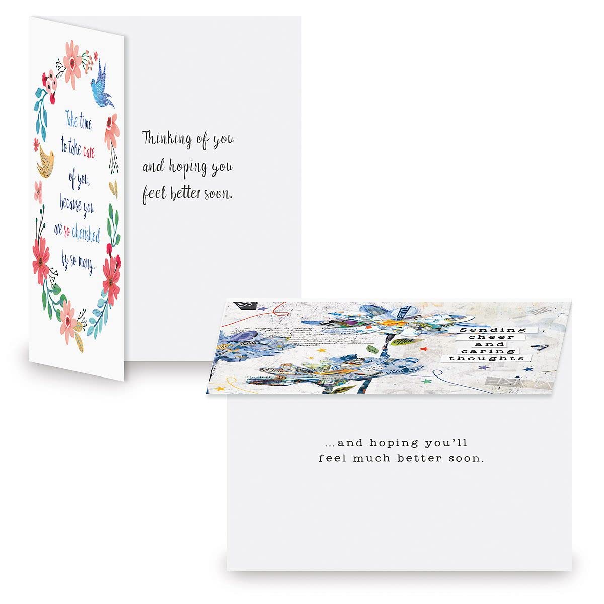Get Well Greeting Card Value Pack β Set of 18 (9 Designs), Large 5 x 7 inches, Envelopes Included, by Current