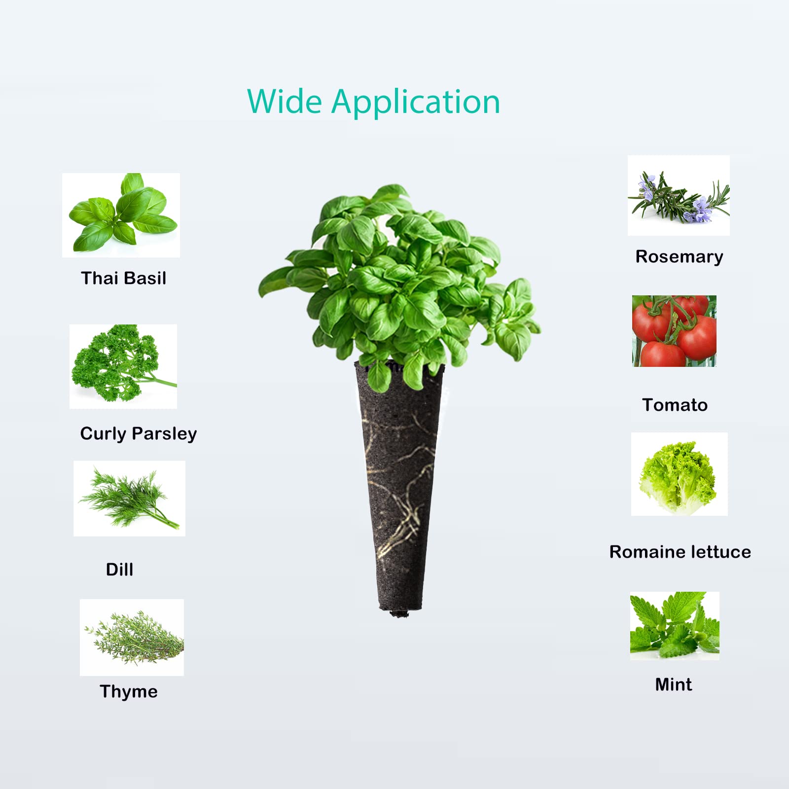 Reetsing 80 Pack Hydroponics Sponge,Replacementpre-Grow Sponges,Hydroponics Growing System Kit Compatible with Aerogarden sponges,Supplement pods for hydroponic Indoor Garden Growing System