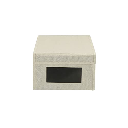Household Essentials Large Drop Front Shoe Box 2 Pack, Beige