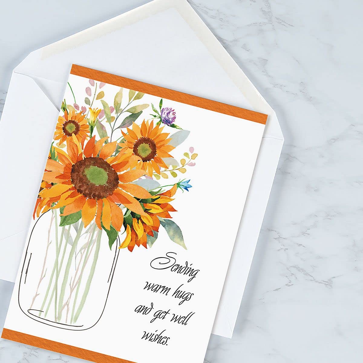 Get Well Greeting Card Value Pack β Set of 18 (9 Designs), Large 5 x 7 inches, Envelopes Included, by Current