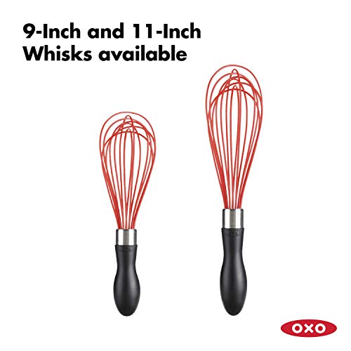 OXO Good Grips 11-Inch Silicone Balloon Whisk - Red