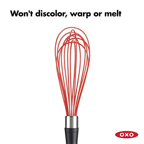 OXO Good Grips 11-Inch Silicone Balloon Whisk - Red