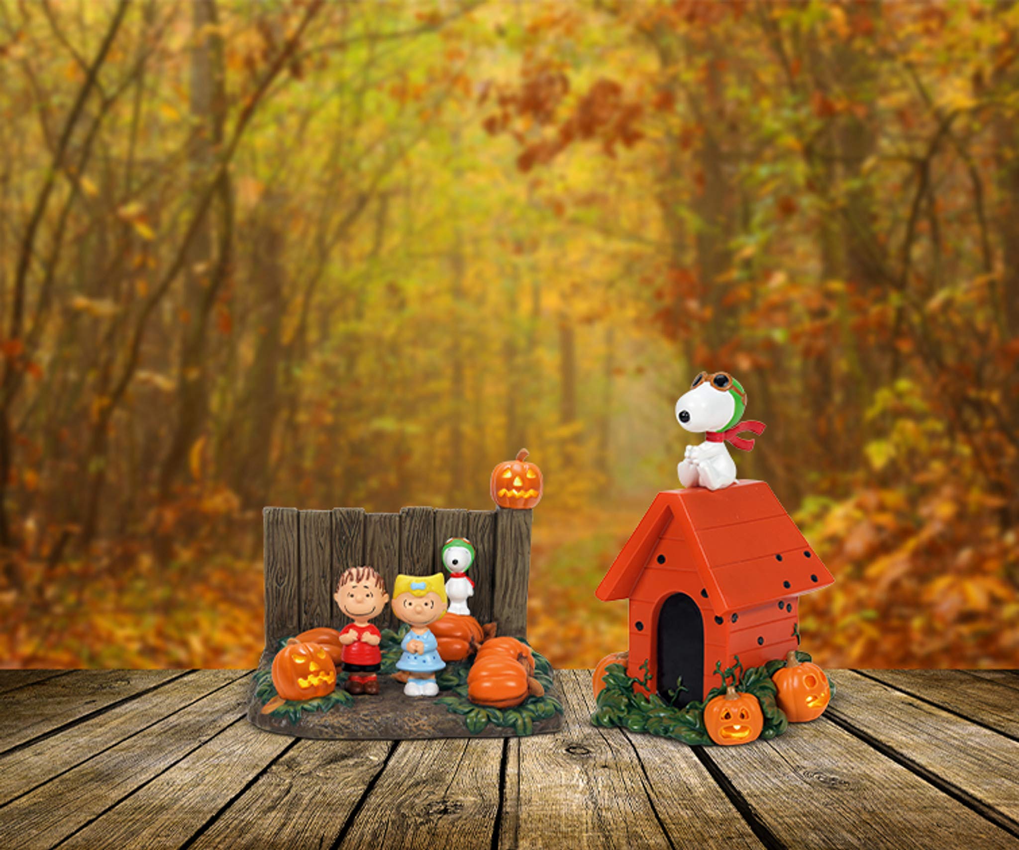 Department 56 Peanuts Village Accessories is It The Pumpkin Linus, Sally and Snoopy Lit Figurine, 4.25 Inch, Multicolor