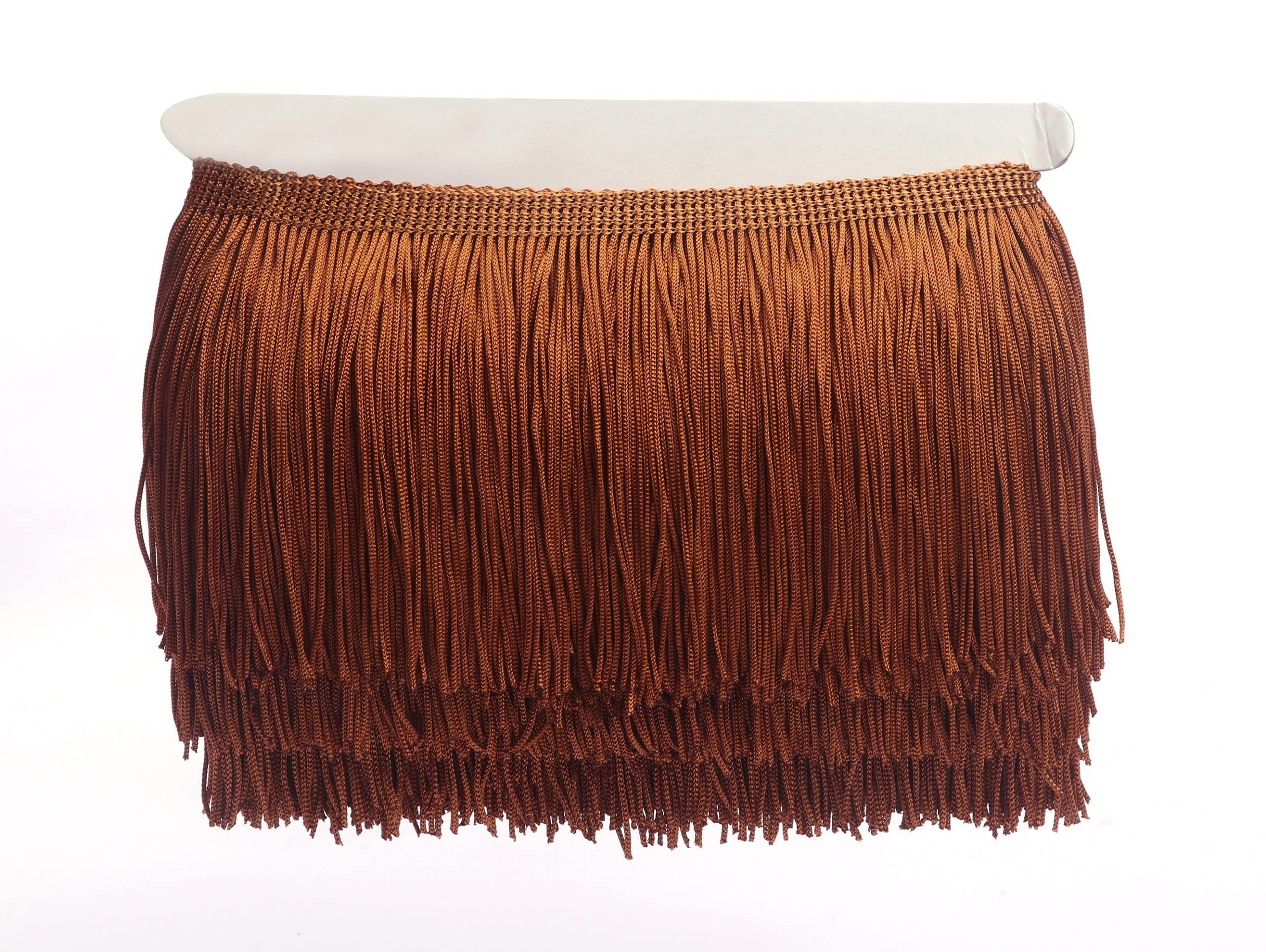 YYCRAFT 10 Yards 4 Inch Wide Tassel Curtain Fringe Trim by The Yard for DIY Sewing Crafts Clothing Curtains Decoration-Brown