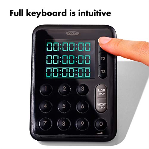 OXO Good Grips Digital Triple Kitchen Timer - Black