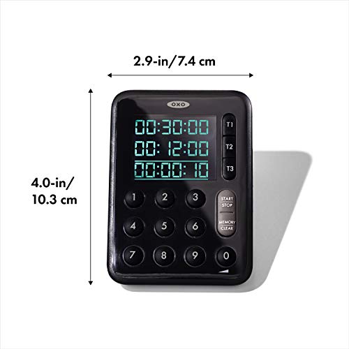 OXO Good Grips Digital Triple Kitchen Timer - Black