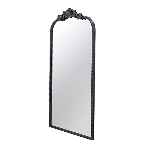 A&B Home Arched Vertical Mirror-Wall Mirror with Metal Black Frame,24"x42" Large Arch Mirror for Bathroom Bedroom Living Room