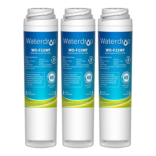 Waterdrop GSWF Refrigerator Water Filter, Replacement for GE® GSWF Smart Water 238C2334P001, Kenmore 46-9914, 469914, 9914, 3 Filters