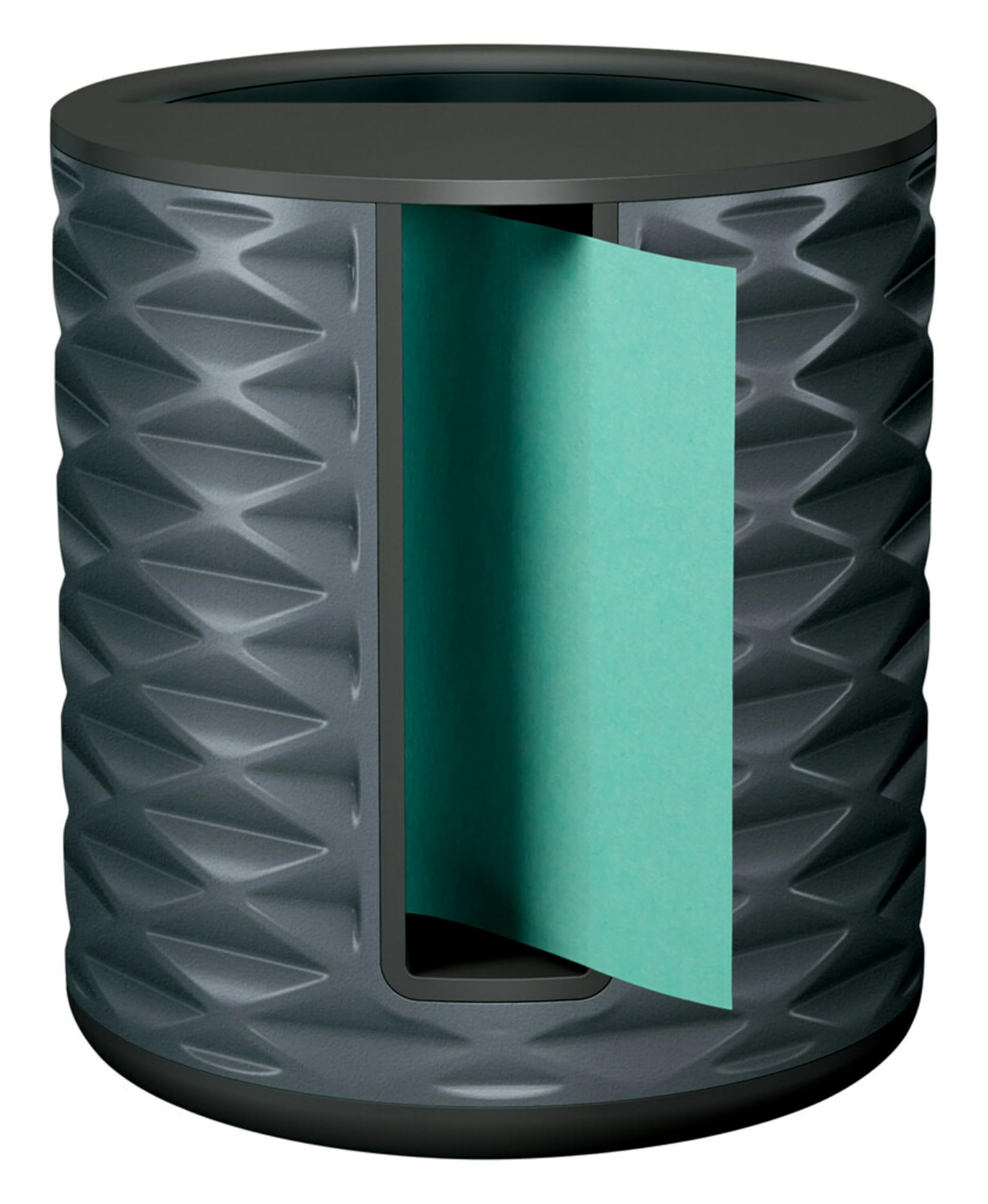 Post-it Note Dispenser, Vertical, Black with Grey (ABS-330-B)