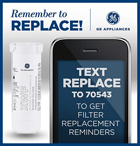 GE XWF Refrigerator Water Filter | Certified to Reduce Lead, Sulfer, and 50+ Other Impurities | Replace Every 6 Months for Best Results | Pack of 1
