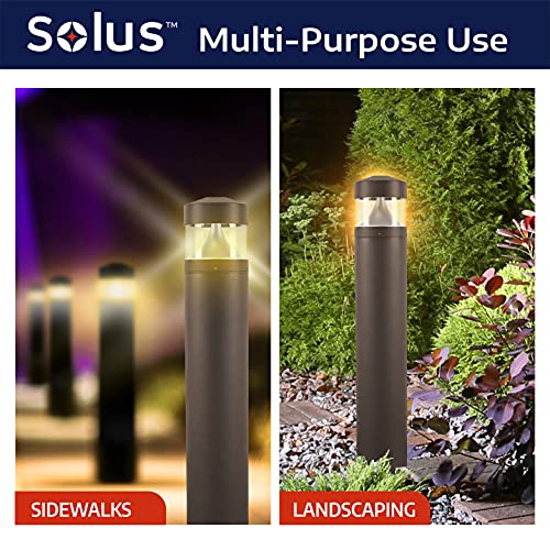 Solus C200BC-L10C-BZ-4PK LED Landscape Light, Exterior Surface Mounted Bollard, 120-277V 10W 4000K, 39" Height, Bronze, 4-Pack