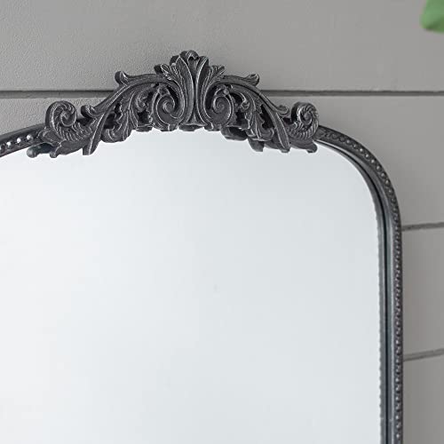 A&B Home Arched Vertical Mirror-Wall Mirror with Metal Black Frame,24"x42" Large Arch Mirror for Bathroom Bedroom Living Room