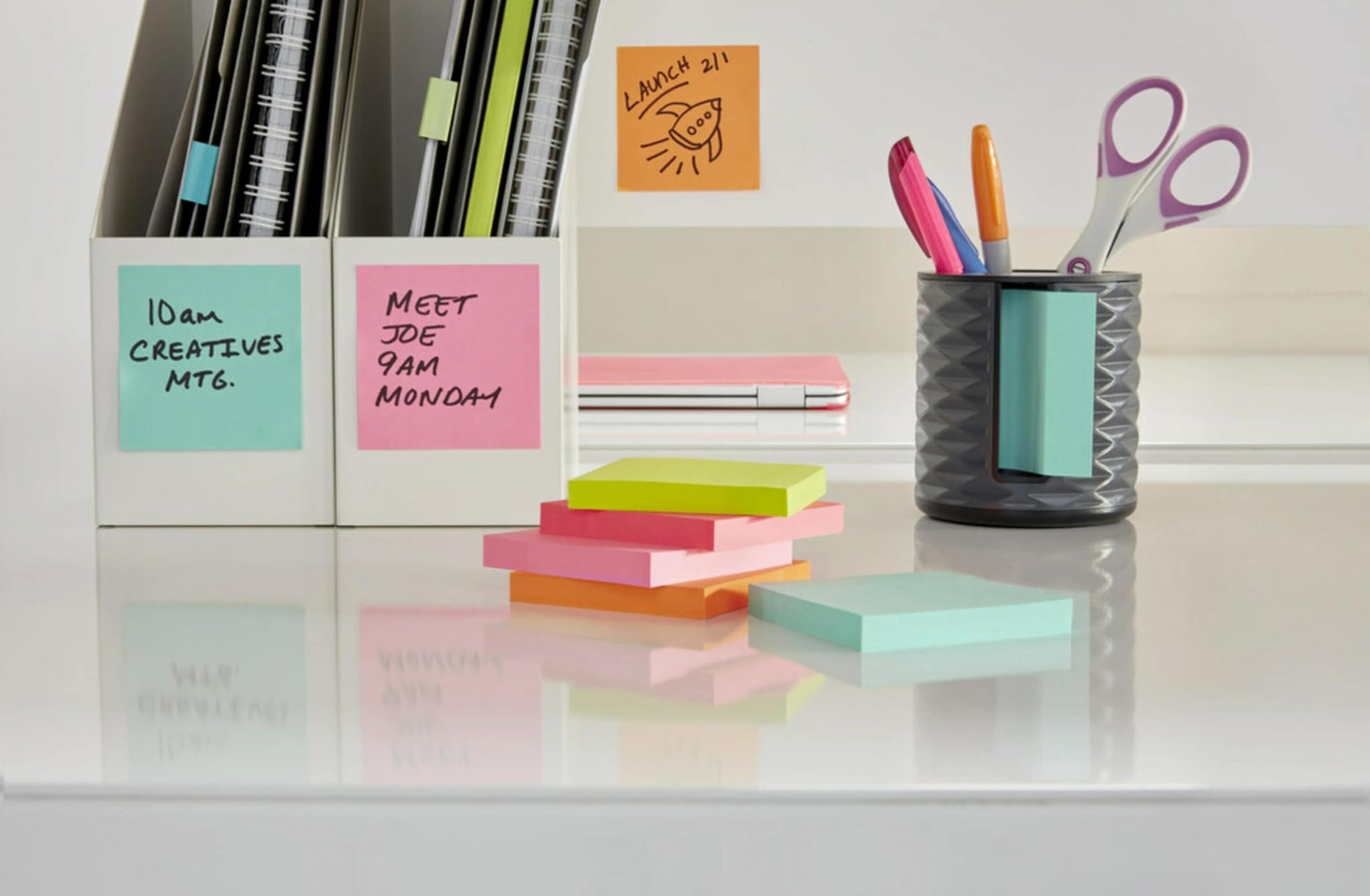 Post-it Note Dispenser, Vertical, Black with Grey (ABS-330-B)
