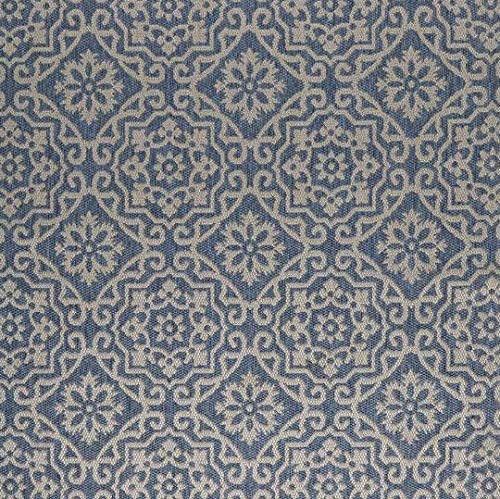 Nicole Miller New York Patio Country Danica Transitional Geometric Indoor/Outdoor Area Rug, Blue/Grey, 7'9"x10'2"