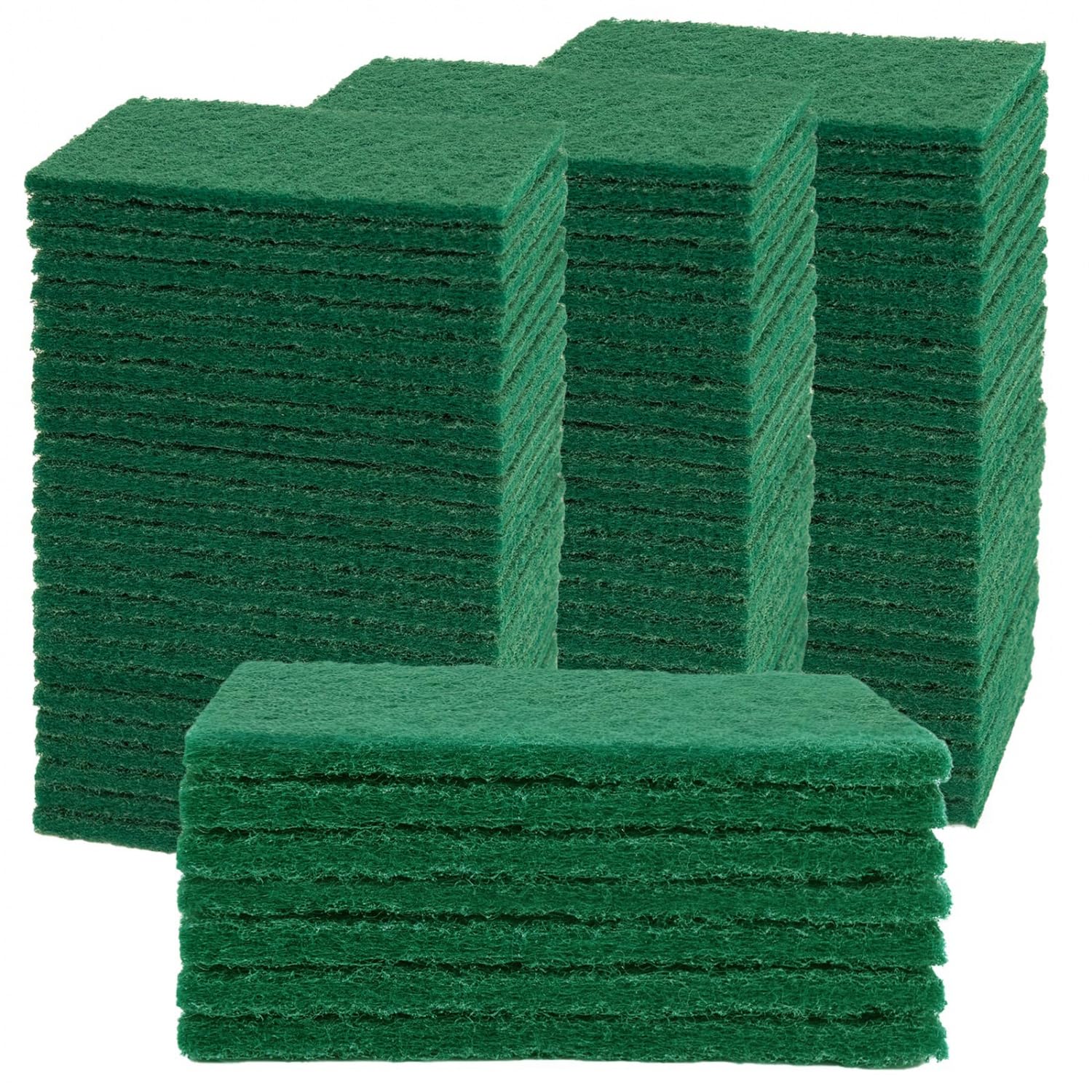 YoleShy 40 PCS Scouring Pad, Dish Scrubber Scouring Pads,4.5 x 6 inch Green Reusable Household Scrub Pads for Dishes, Kitchen Scrubbers & Metal Grills
