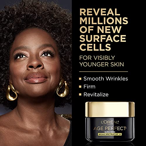 L'Oreal Paris Age Perfect Cell Renewal Anti-Aging Day Moisturizer with SPF 25, Vitamin E & Antioxidants to Smooth Wrinkles & Firm Skin, 1.7 oz