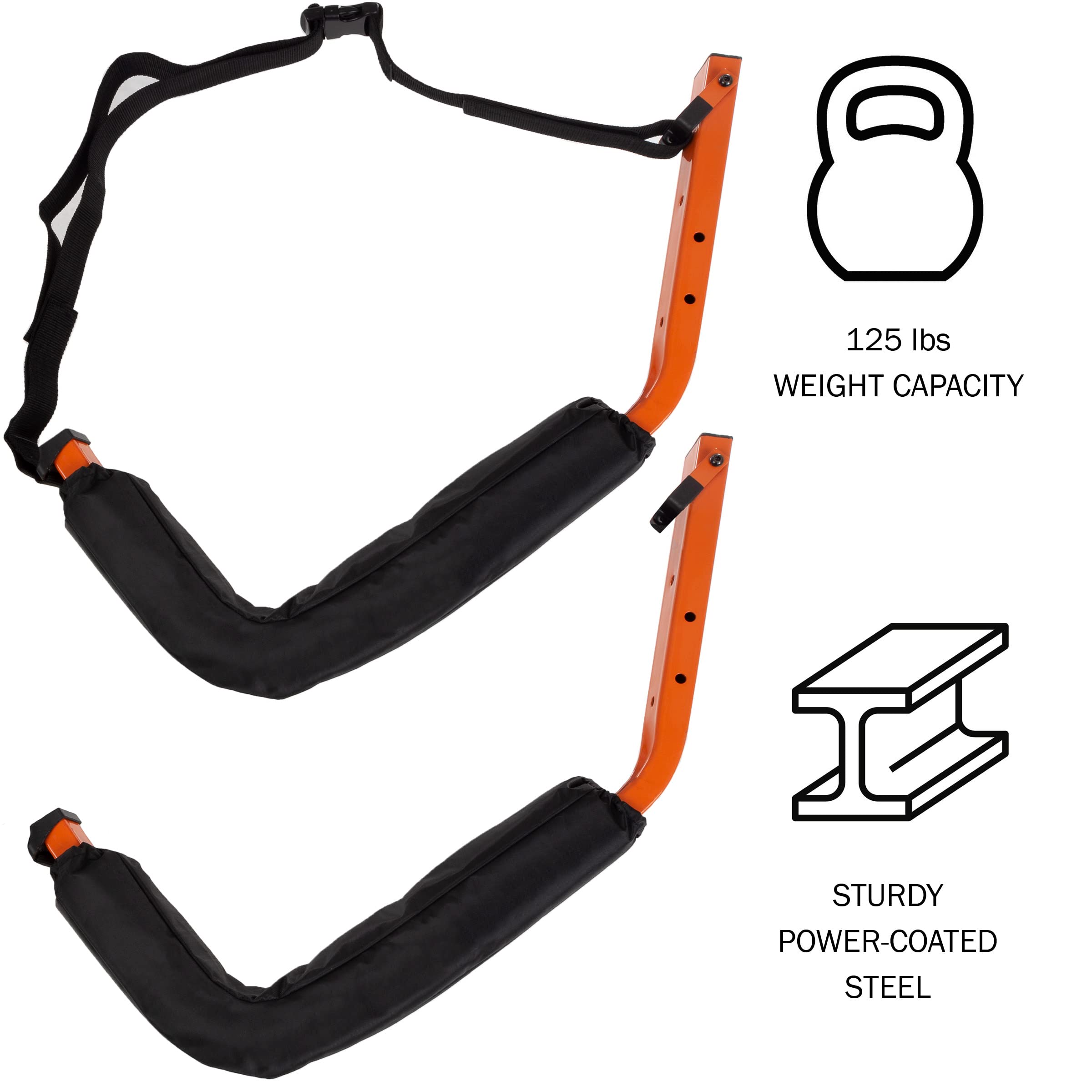 RAD Sportz Wall Hanger Pro Kayak and Stand Up Paddle Board Foam Padded SUP Rack