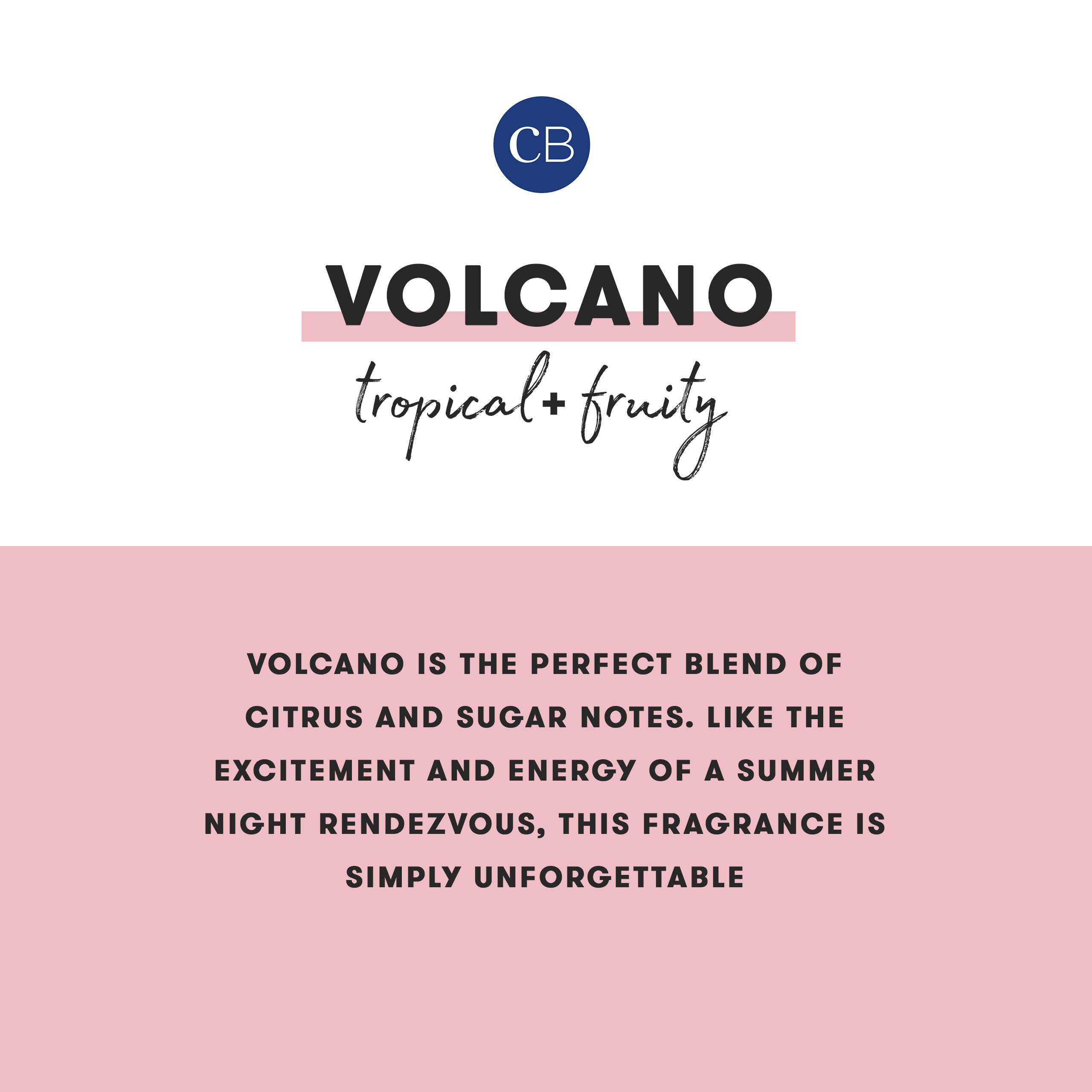Capri Blue Scented Candle - Cotton Wick - Luxury Aromatherapy Candle - 19 Oz - Volcano - White