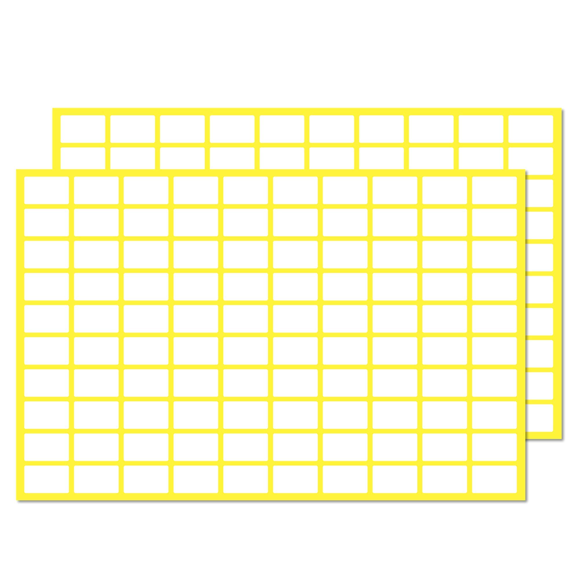 0.5" x 0.3", 2000 Pack - Small Labels Stickers, Matte White