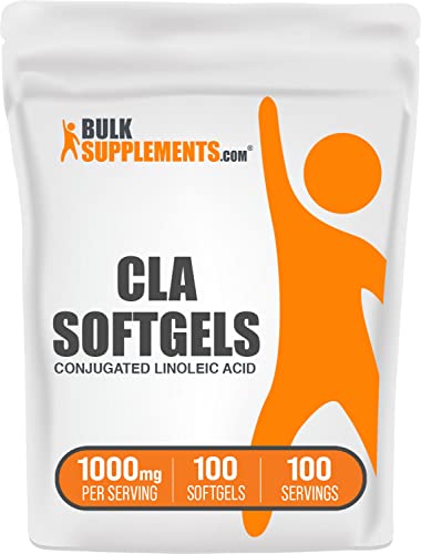 BULKSUPPLEMENTS.COM CLA Softgels (Conjugated Linoleic Acid) - CLA Supplements for Energy, 1000mg of CLA from Safflower Oil - 1 Softgel per Serving - 100-Day Supply (100 Softgels)