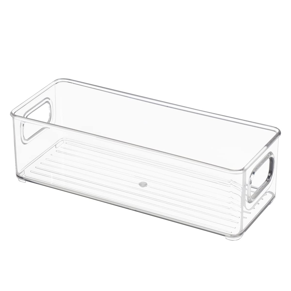 RedSodium Pantry Organization and Storage Container Bins for Kitchen, Laundry, Refrigerator, Freezer. Durable Heavy Duty Clear Plastic with Handles - 6 Pack
