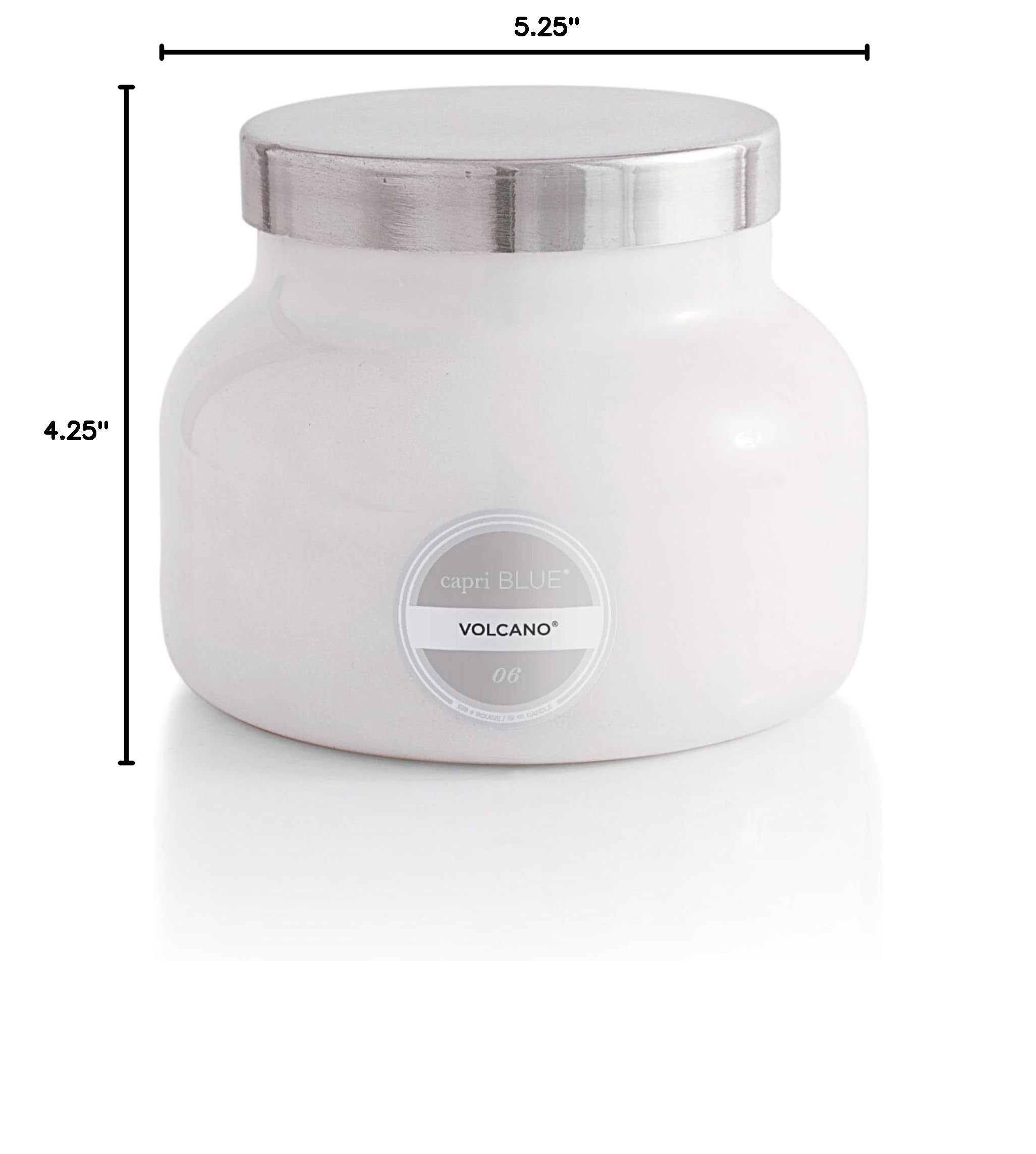 Capri Blue Scented Candle - Cotton Wick - Luxury Aromatherapy Candle - 19 Oz - Volcano - White