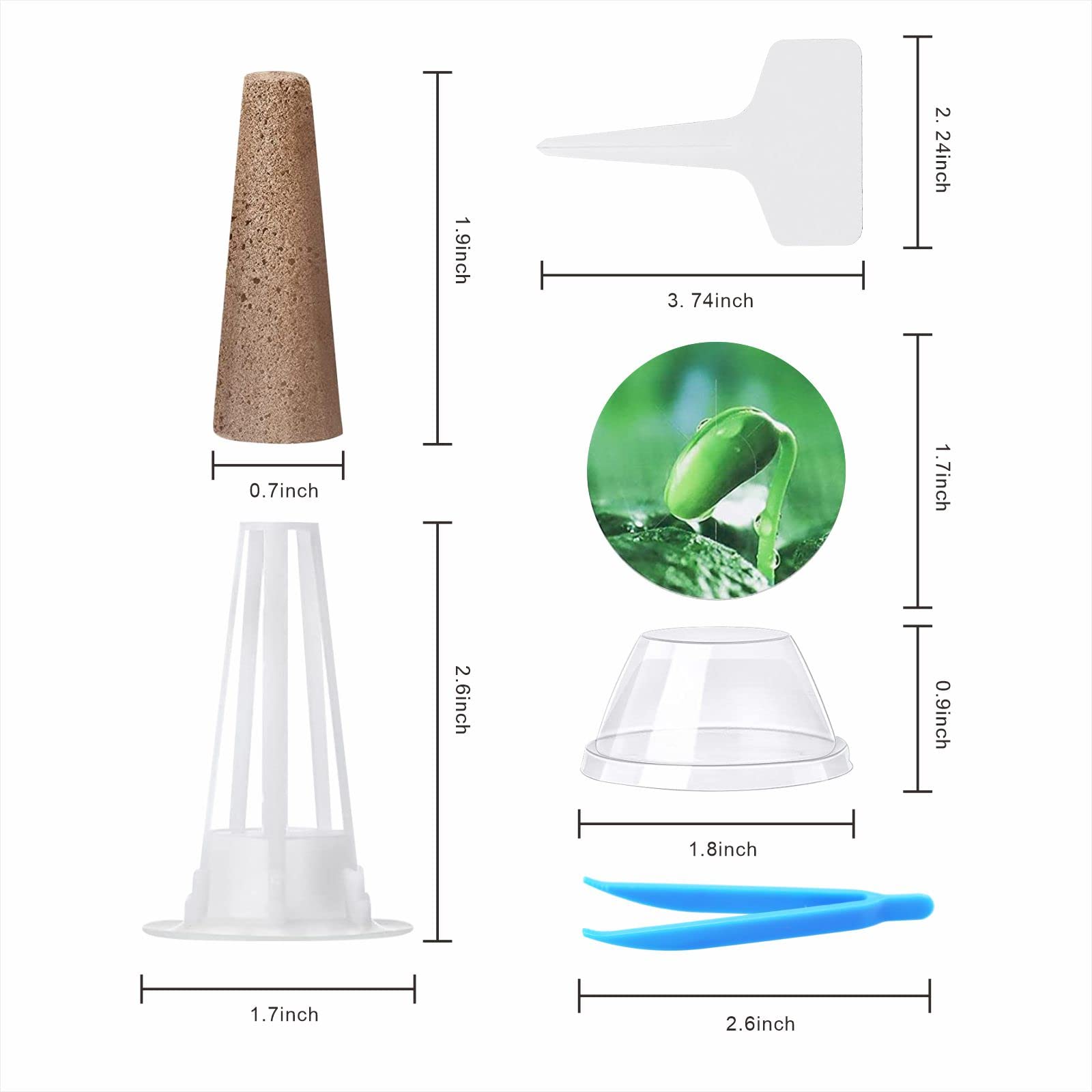 Luxmool 131 Pcs Seed Pods Kit Compatible with Aerogarden, Suitable for Hydroponics Growing System for a Variety of Plants, Outdoor and Indoor Hydroponics Supplies