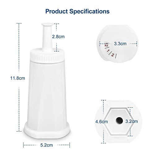 Ouxunus Filter - Replacement Water Filter Compatible with Breville Sage Claro Swiss For Oracle, Barista & Bambino - Compare to Part #BES008WHT0NUC1.(Pack of 8)