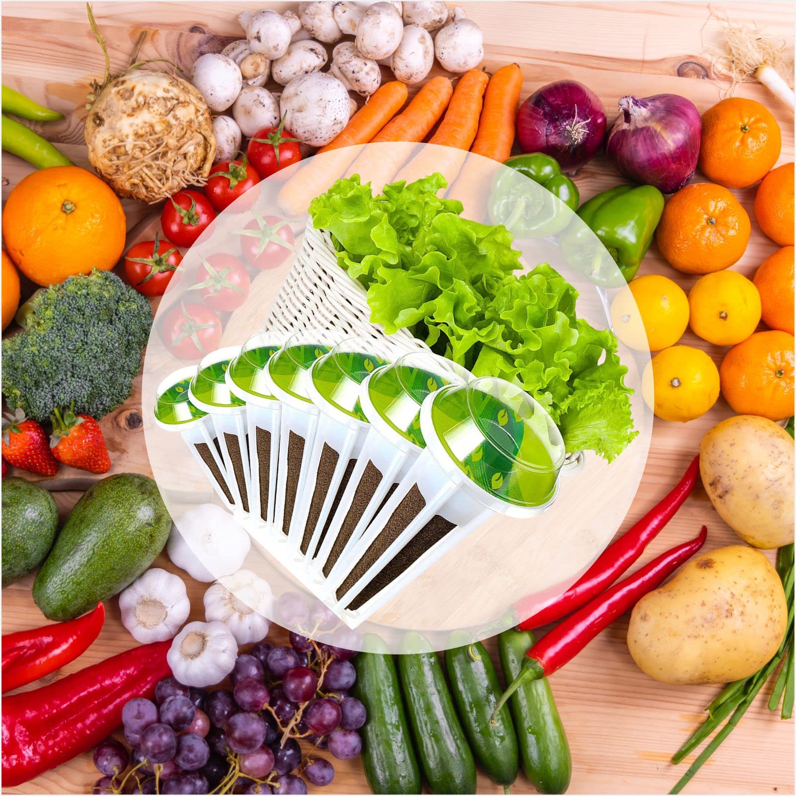 Luxmool 131 Pcs Seed Pods Kit Compatible with Aerogarden, Suitable for Hydroponics Growing System for a Variety of Plants, Outdoor and Indoor Hydroponics Supplies