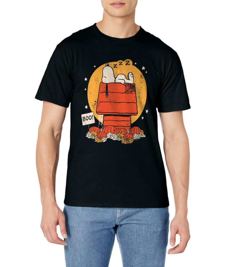 Peanuts - Snoopy Halloween Doghouse Boo Pumpkins T-Shirt