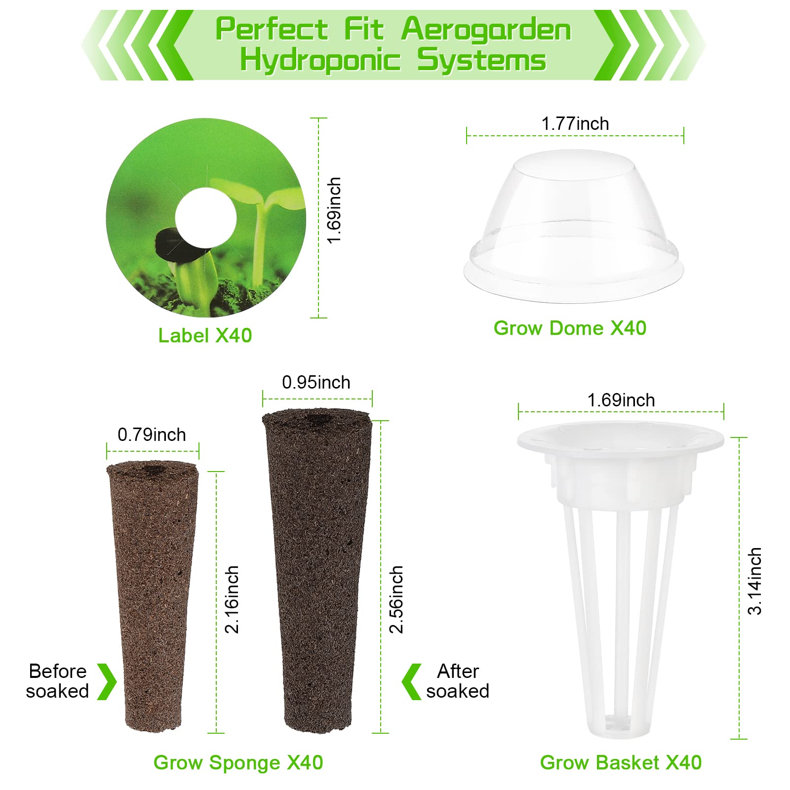 160 Pcs Seed Pod Kit for AeroGarden, Suitable for Hydroponics Growing System for a Variety of Plants, Outdoor and Indoor Hydroponics Supplies