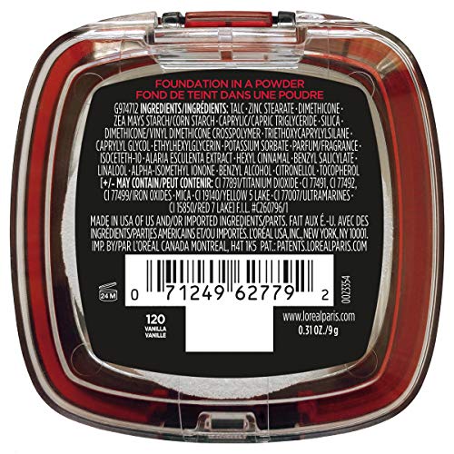 L'Oreal Paris Infallible Fresh Wear Foundation in a Powder, Up to 24 Hour Wear, 120 Vanilla