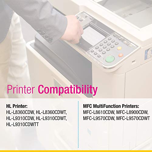 CS Compatible Toner Cartridge Replacement for Brother TN433 TN433BK BlackHL-L8260CDW, HL-L8360CDW, HL-L8360CDWT, HL-L9310CDW Toner Cartridge 2 Black Set